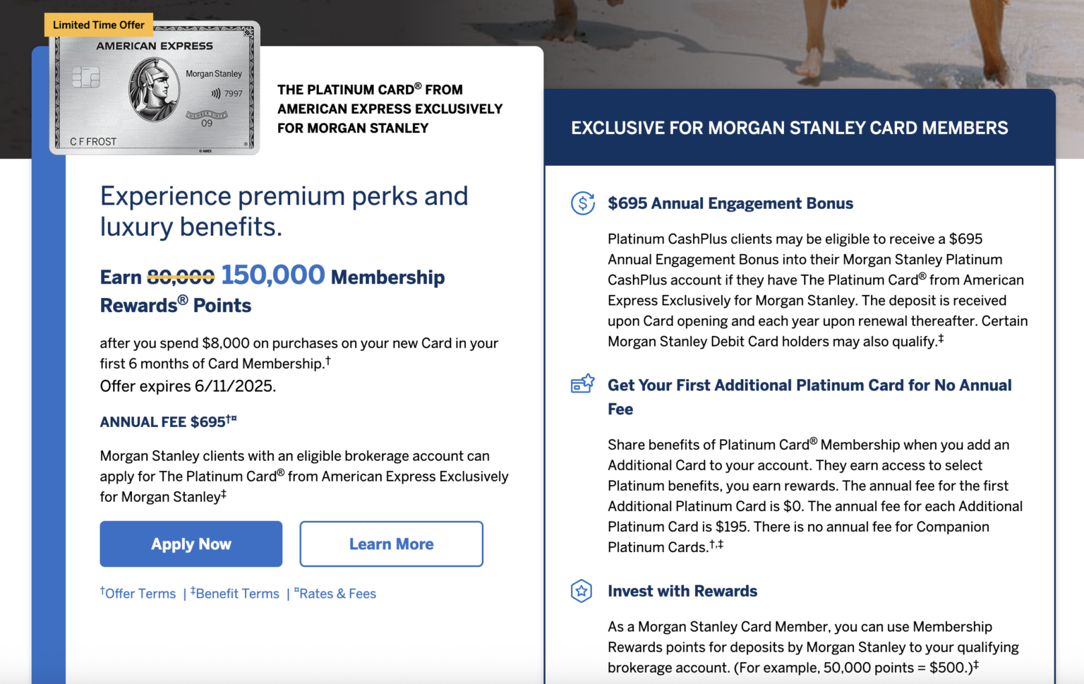 [Expired] American Express Morgan Stanley Platinum 150,000 Points - Doctor Of Credit